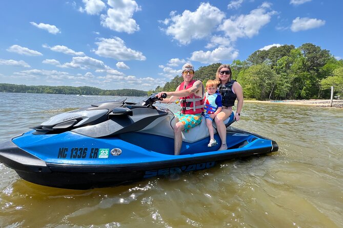 1.5 hour Jordan Lake Sea Doo Rental - up to 3 people/1 jetski - Key Points