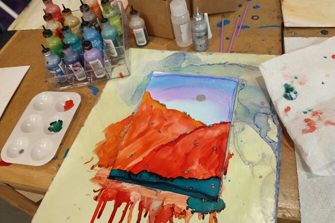 Alcohol Ink Landscape Art Class in Estes Park - Introduction