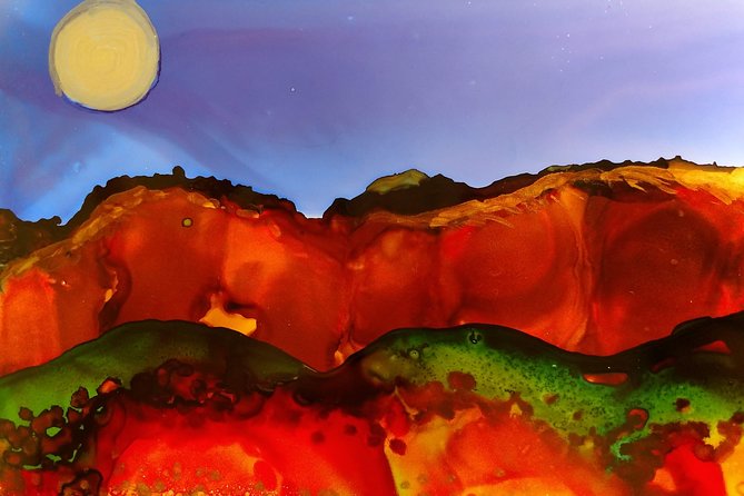 Alcohol Ink Landscape Art Class in Estes Park - The Small Group Advantage