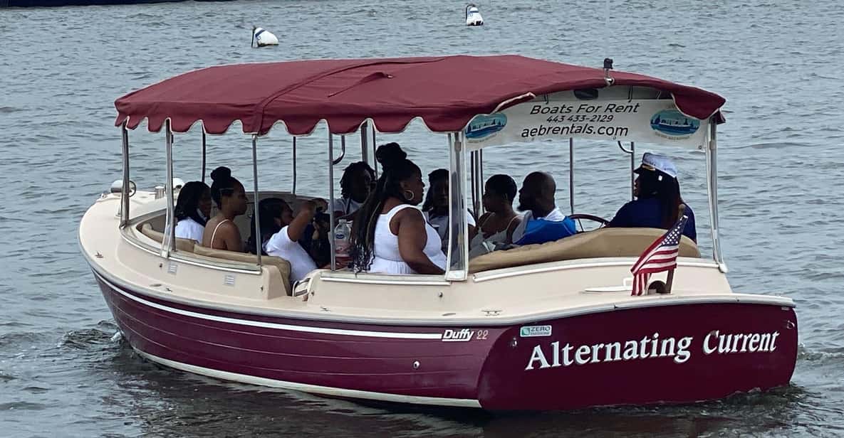 Annapolis: Electric Boat Rental - Duffy Sun Cruiser - 10ppl - Why Choose the Annapolis Electric Boat Rental?