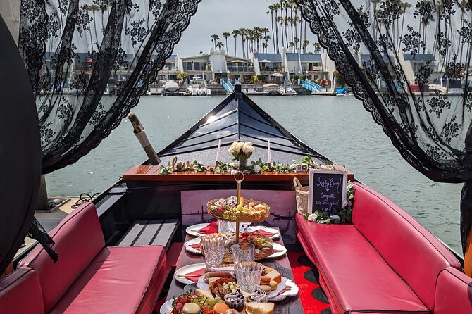 Beautiful Luxury Picnic on a Docked Gondola Boat in Coronado - Key Points