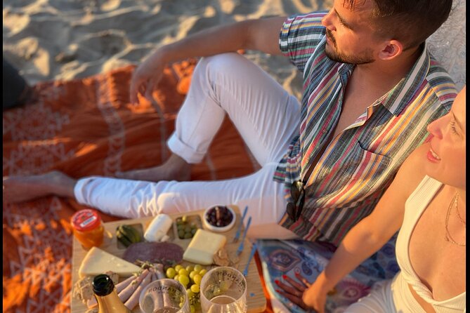 Charcuterie Board and Sunset at Pristine Beach with Photos - The Sum Up