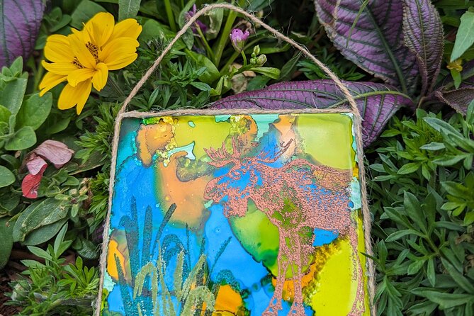 Embossed Alcohol Ink Tile in Estes Park - The Sum Up