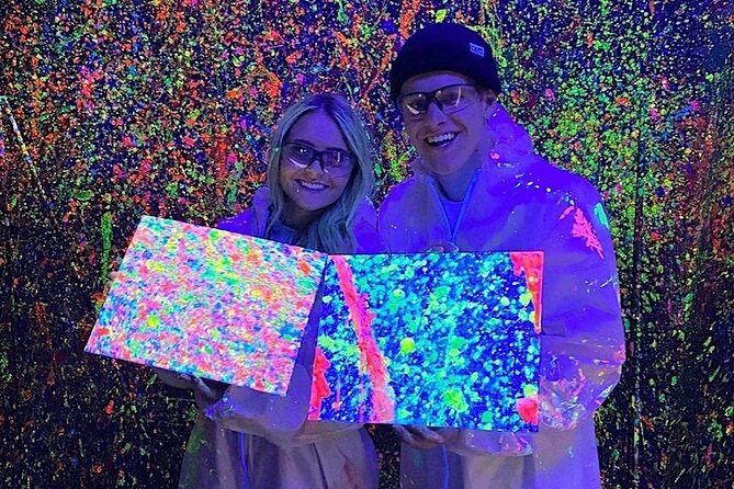 Glow in the Dark Splatter Paint Experience - Participant Experience and Feedback