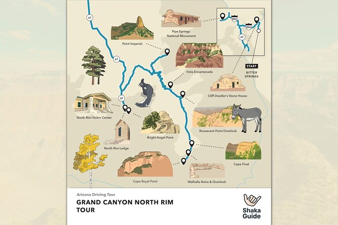 Grand Canyon North Rim Full-Day Self-Guided Tour - Detailed Breakdown of the Itinerary