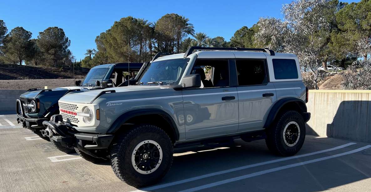 Guided Off-Road Bronco Adventure to Boathouse Cove Las Vegas - The Vehicles and Comfort