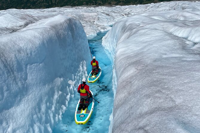 Helicopter and Glacier Paddle Boarding -PRIVATE - The Experience at a Glance
