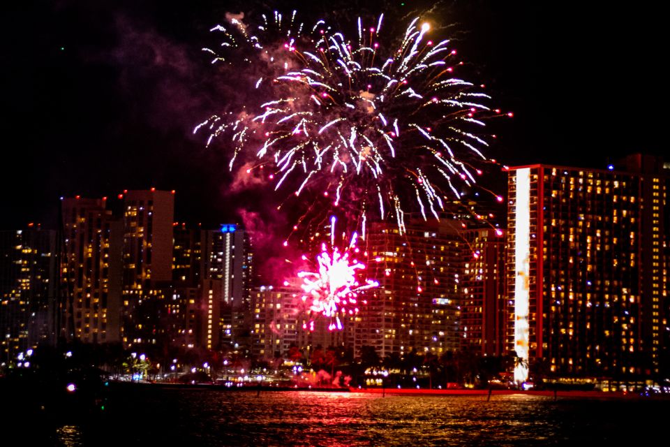 Honolulu: Friday Night Fireworks Cruise with Music - Setting Sail on the Island Princess Catamaran