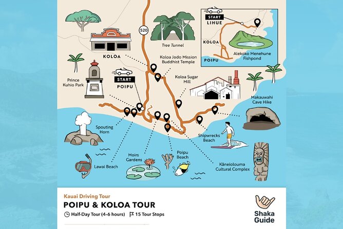 Kauai Poipu and Koloa Town Self-Guided Audio Tour - Deep Dive into the Itinerary