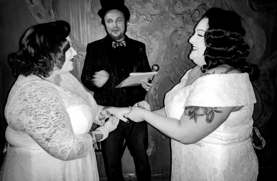Las Vegas: Gothic Chapel Wedding with Photography Included - The Ceremony: Poignant, Personal, and Hauntingly Beautiful