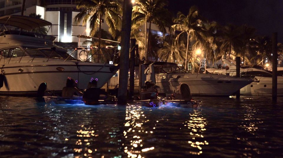 Lighted Clear Kayaks at Night w/ Champagne in Miami Beach - What is the Experience Like?