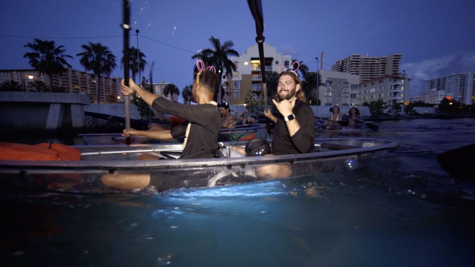 Lighted Clear Kayaks at Night w/ Champagne in Miami Beach - Analyzing Value and Cost
