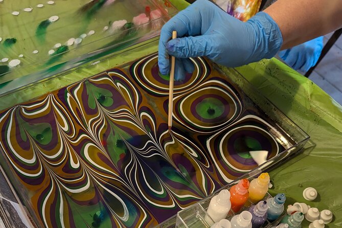 Marbled Silk Scarf, Trucker Hat, Sketchbook or 4 Pieces of Paper - The Itinerary: From Zero to Marbling Hero