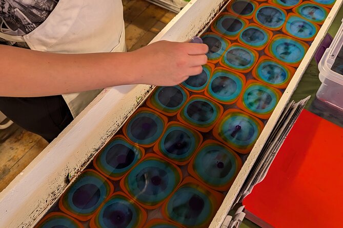 Marbled Silk Scarf, Trucker Hat, Sketchbook or 4 Pieces of Paper - What You Can Create and Take Home