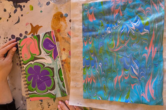 Marbled Silk Scarf, Trucker Hat, Sketchbook or 4 Pieces of Paper - Price and Value