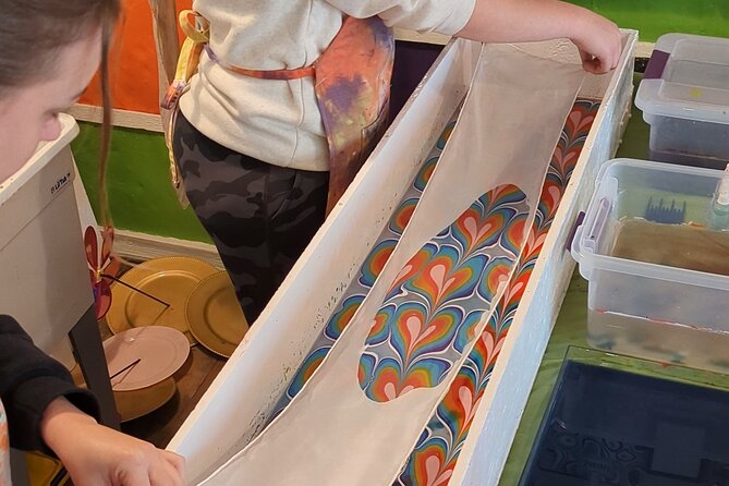 Marbled Silk Scarf, Trucker Hat, Sketchbook or 4 Pieces of Paper - The Sum Up: Is This Marbling Class Worth It?