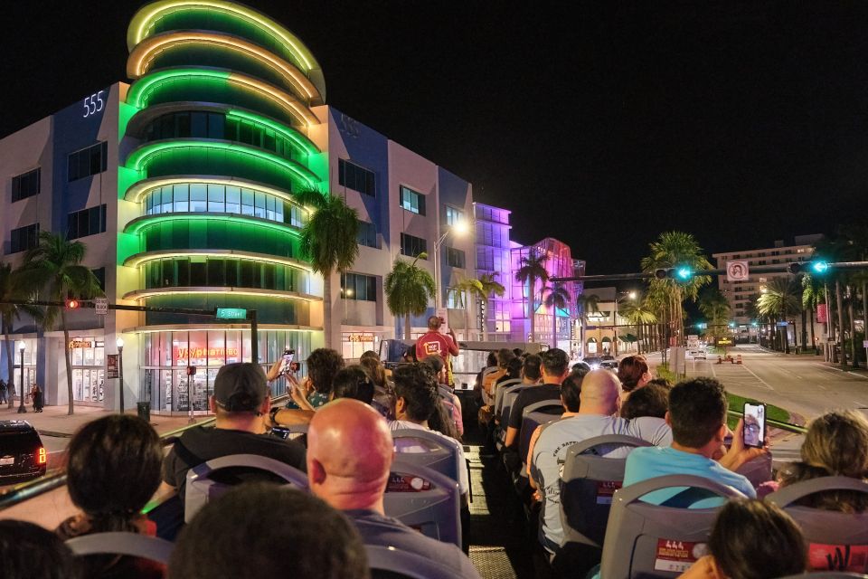 Miami: Open-top Bus Sightseeing Night Tour with Live Guide - The Itinerary: What You’ll See and Do