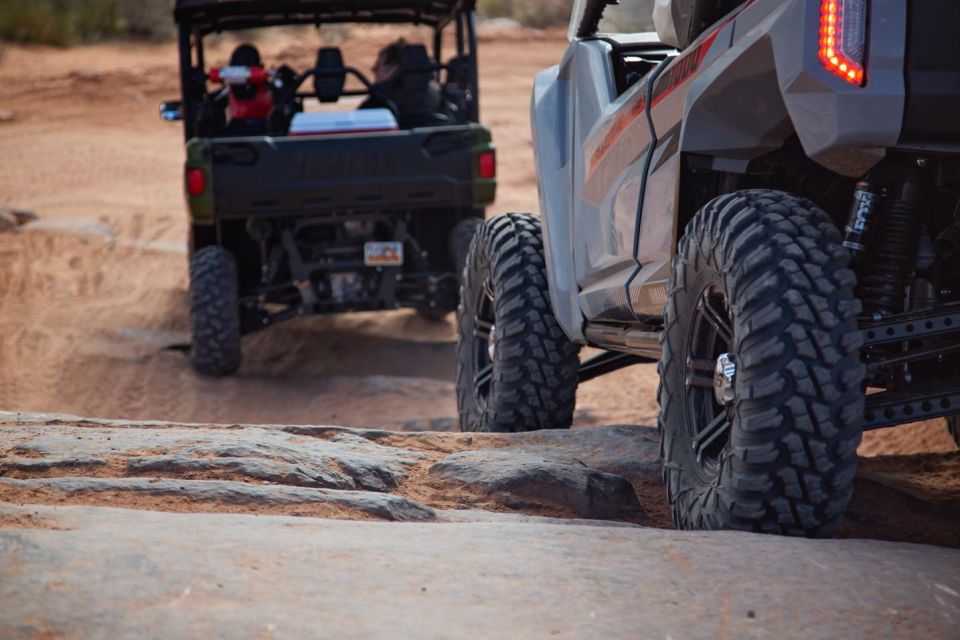 Moab: Self-Driven Guided Sunset UTV Tour to Fins N Things - What’s Included and What to Bring