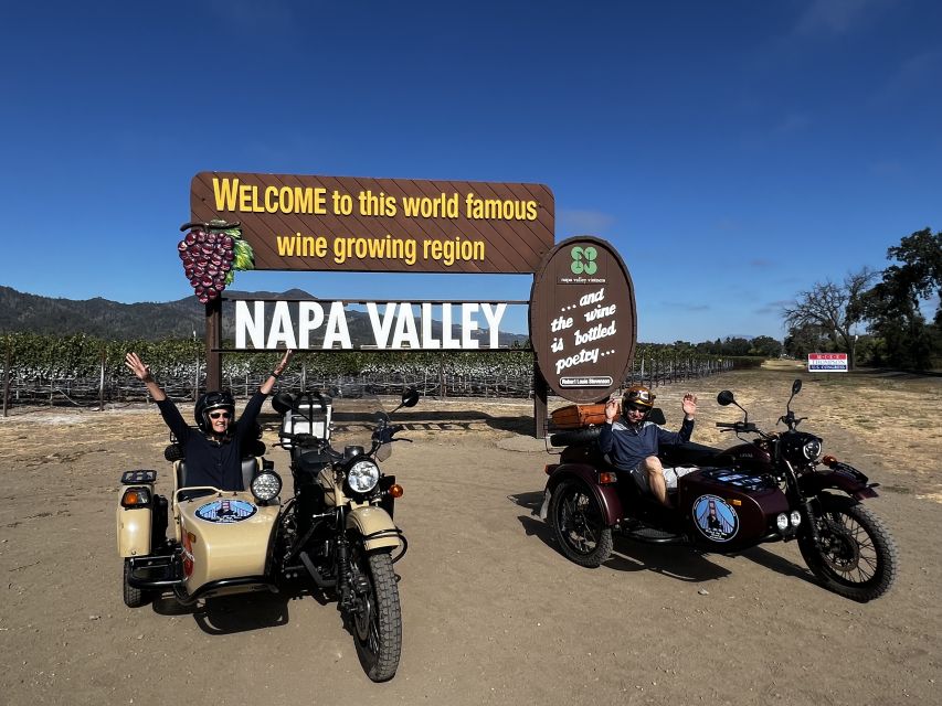 Napa Valley: Napa Valley Guided Sidecar Tour with 3 Wineries - The Winery Visits