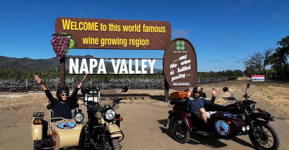 Napa Valley: Napa Valley Guided Sidecar Tour with 3 Wineries - Gourmet Picnic in a Hidden Spot