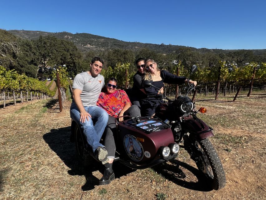Napa Valley: Napa Valley Guided Sidecar Tour with 3 Wineries - The Final Stop and Return