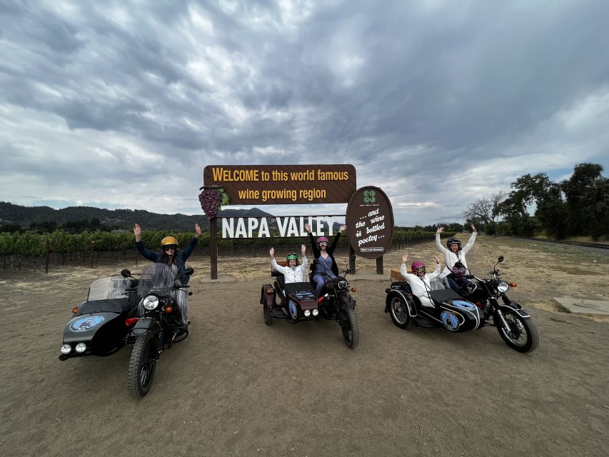 Napa Valley: Napa Valley Guided Sidecar Tour with 3 Wineries - Practical Tips for Travelers