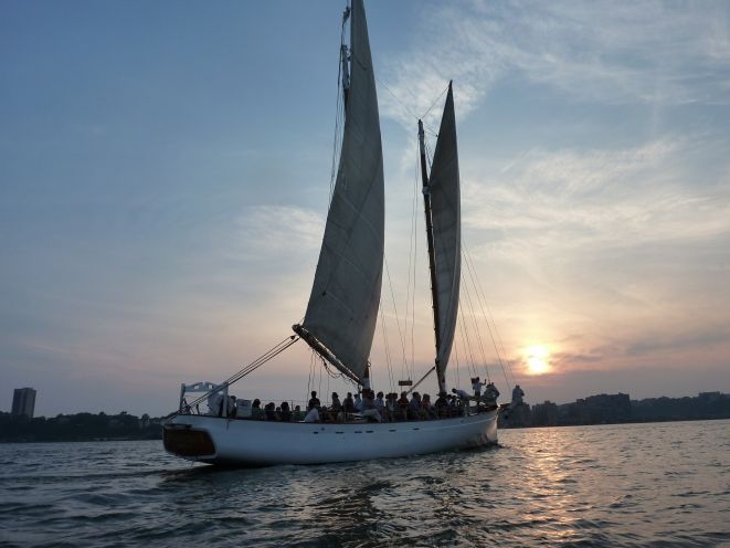 NYC: Sunset Sail Aboard Schooner Adirondack - An Authentic Waterfront Experience with a Classic Sailboat