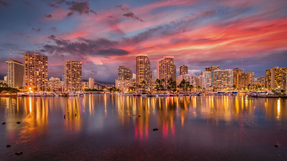 Oahu: Waikiki Glass Bottom Boat Sunset Cruise - Key Points