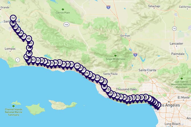 Pacific Coast Highway: Smartphone Audio Tour, LA to Santa Maria - Exploring the Route: A Detailed Breakdown