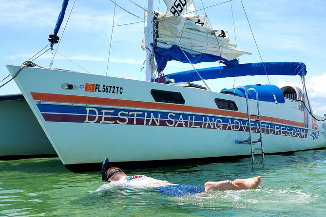 Private Catamaran: Snorkel, Swim and Dolphin Watching - Snorkeling & Swimming at Crab Island