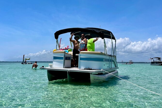 Private Crab Island Pontoon Charter with Inflatables from FWB - The Journey to Crab Island