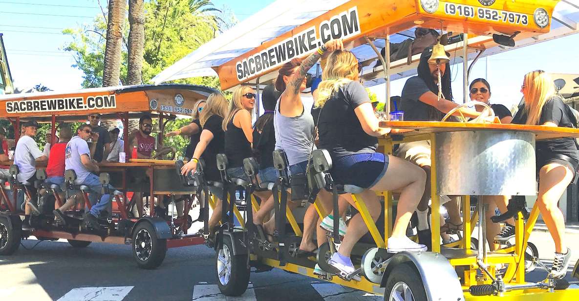 Sacramento: Pedal Bar Tour with 2 Stops - FAQ