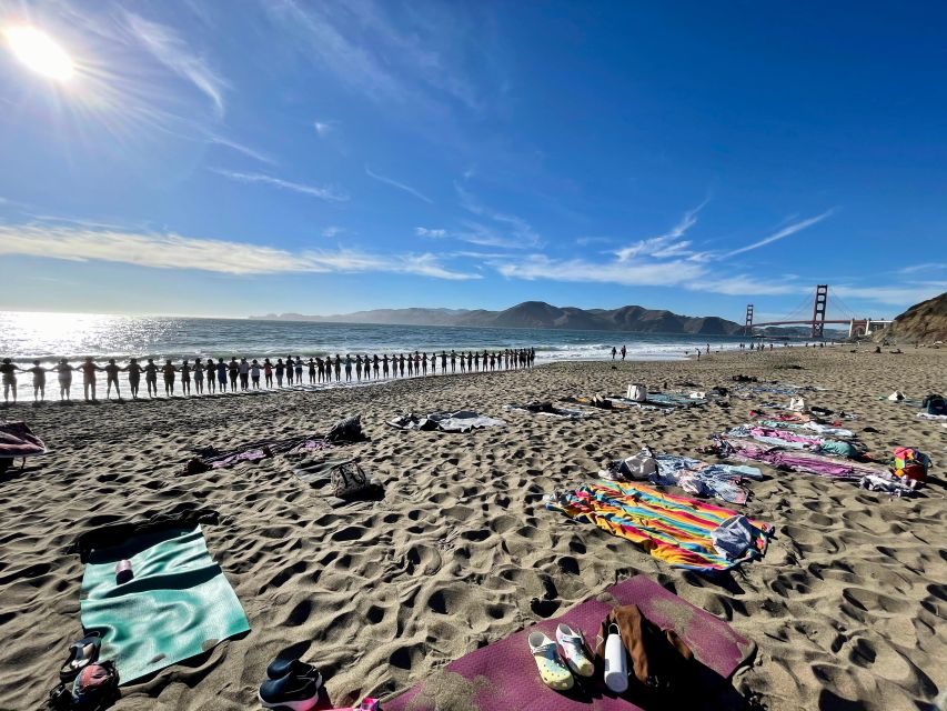 San Francisco: Silent Disco Yoga at Baker Beach - The Experience of Practice with Golden Gate Views