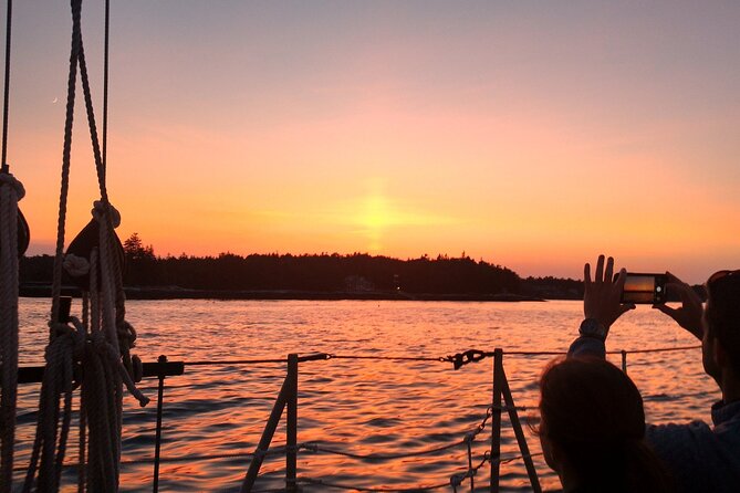 Schooner Eastwind Sunset Sail to see the Maine Coastline - Key Points