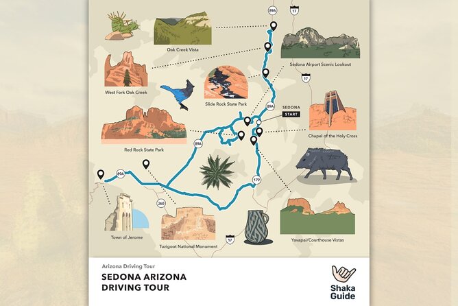 Sedona, Arizona Self-Guided Audio Tour - Key Points