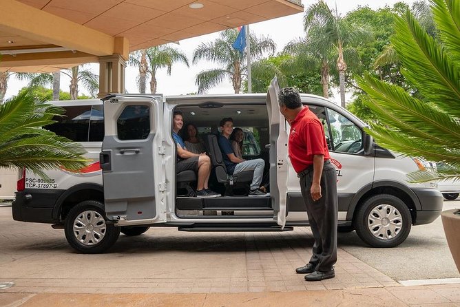 Shared ride Arrival Transfer John Wayne airport to Anaheim hotels - Key Points