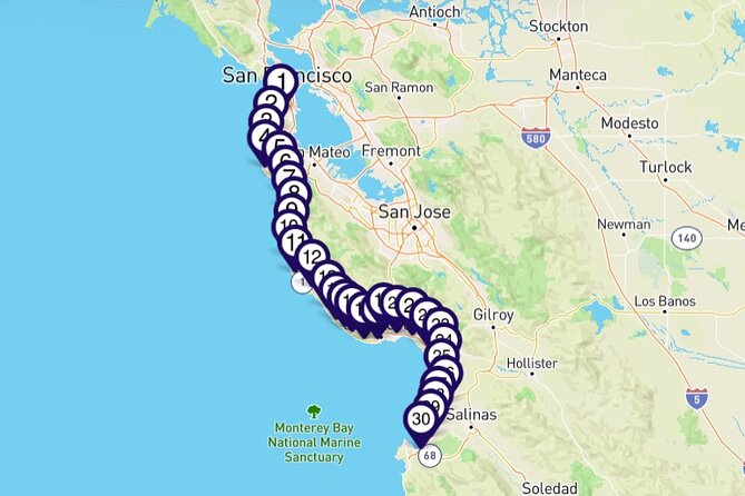Smartphone Audio Driving Tour between San Francisco & Monterey - Practical Aspects & Value