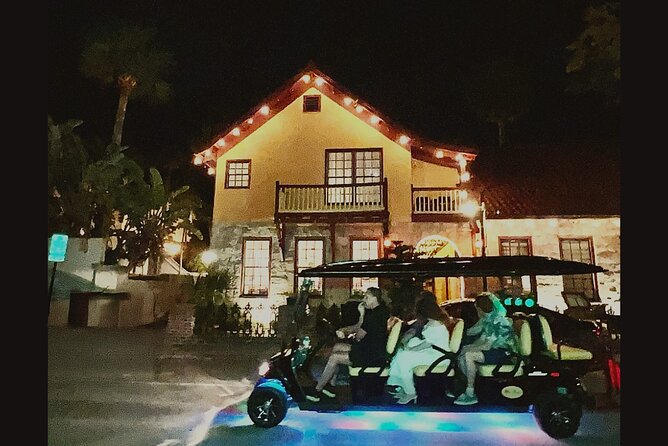 St. Augustine Ghost Tour on Premium Golf Cart with PiCk Up - Key Points