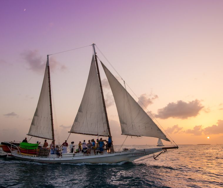 Stock Island Wind & Wine Sunset Sail aboard classic Schooner - Key Points