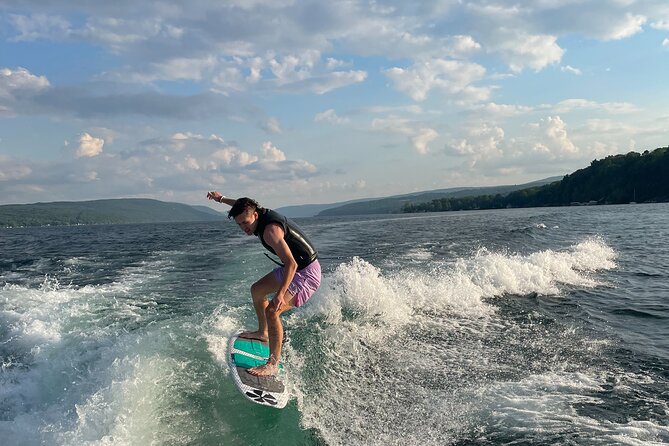 Wake Surfing on a Luxury Captained Cruise in Canandaigua - FAQ