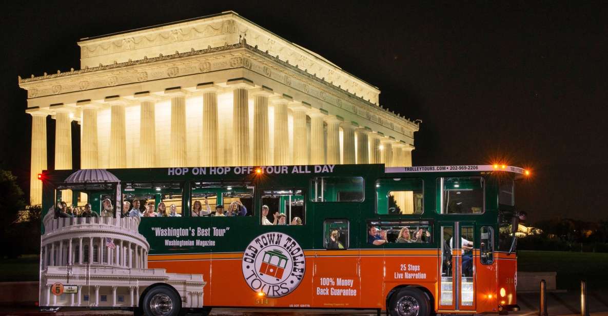 Washington DC: Monuments by Moonlight Nighttime Trolley Tour - An Authentic Nighttime View of D.C.’s Most Famous Monuments