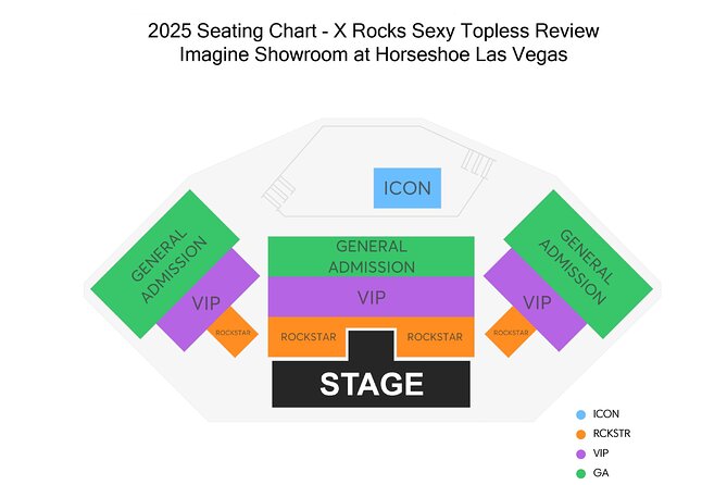 X Rocks at Horseshoe Hotel and Casino Las Vegas - Seating Options and Pricing